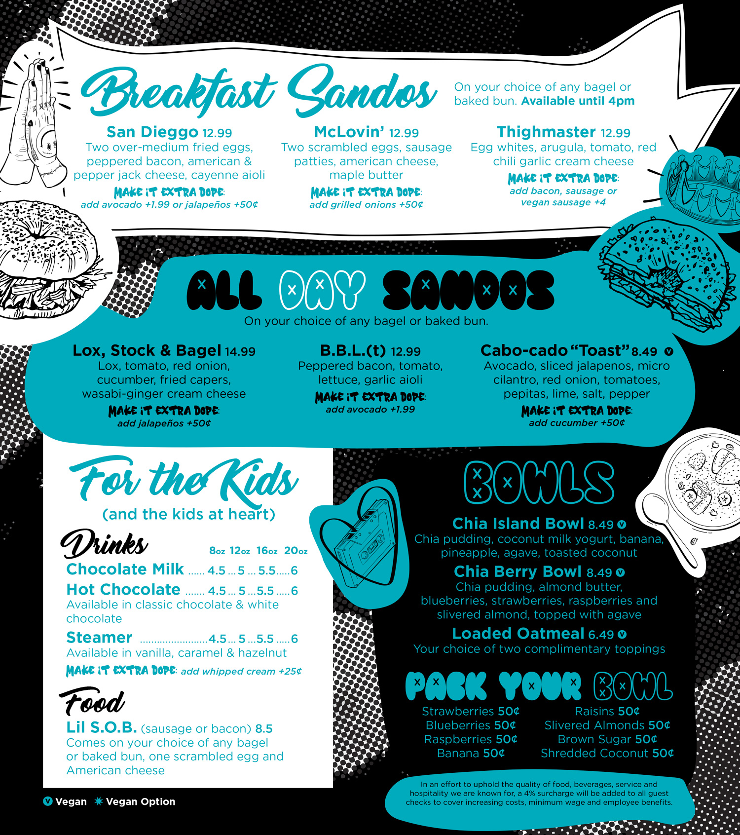 Menu - Spill The Beans