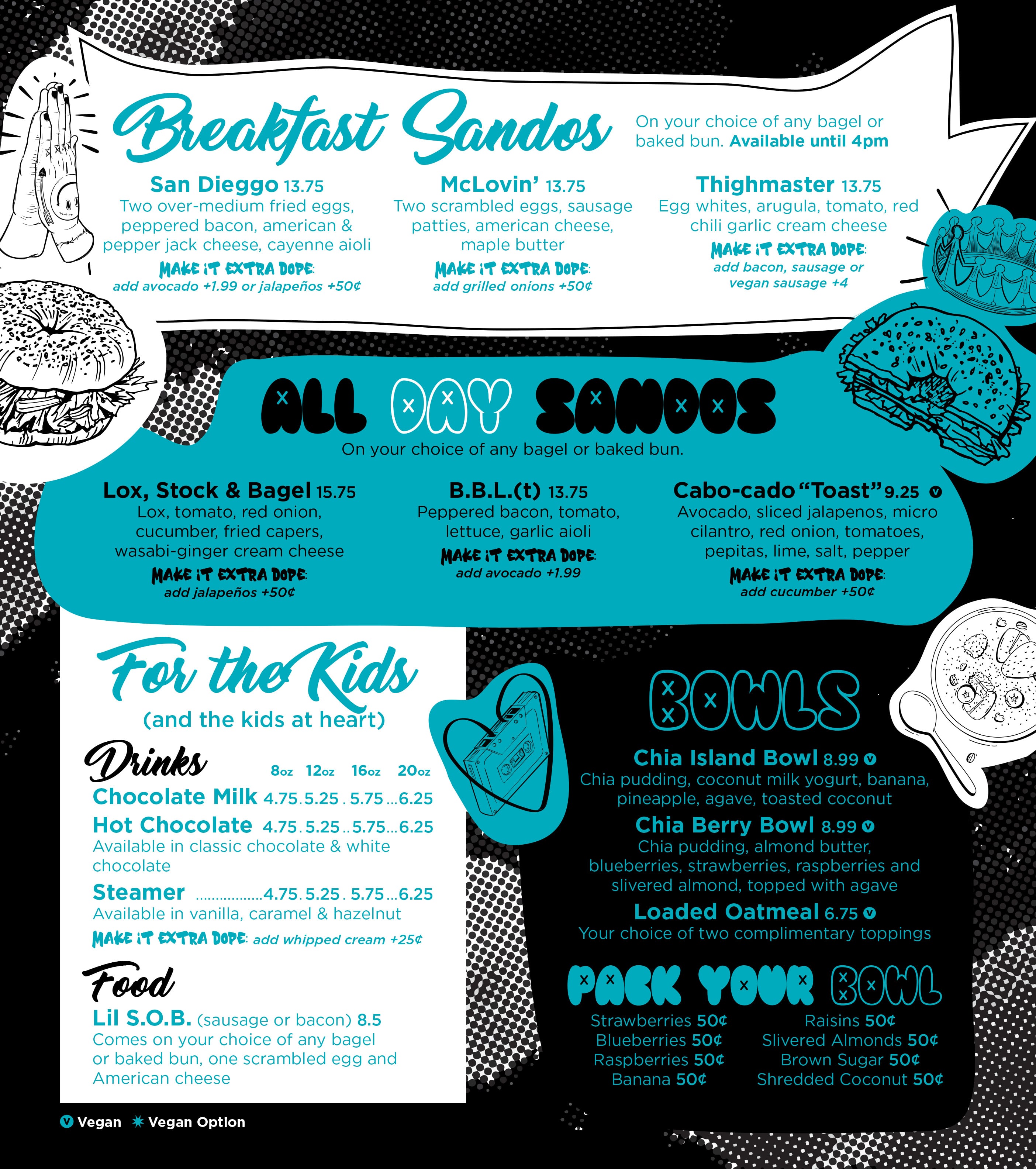 Menu - Spill The Beans