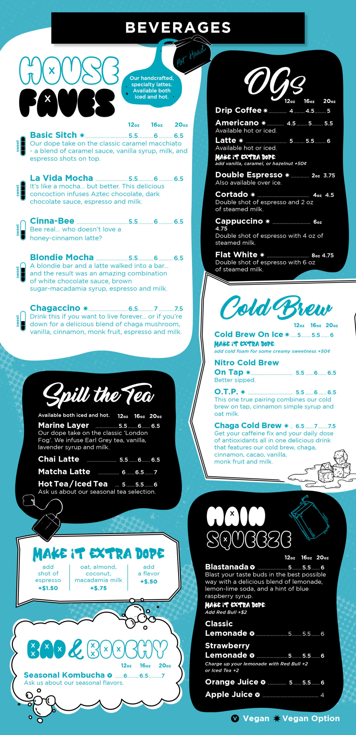 Menu - Spill The Beans