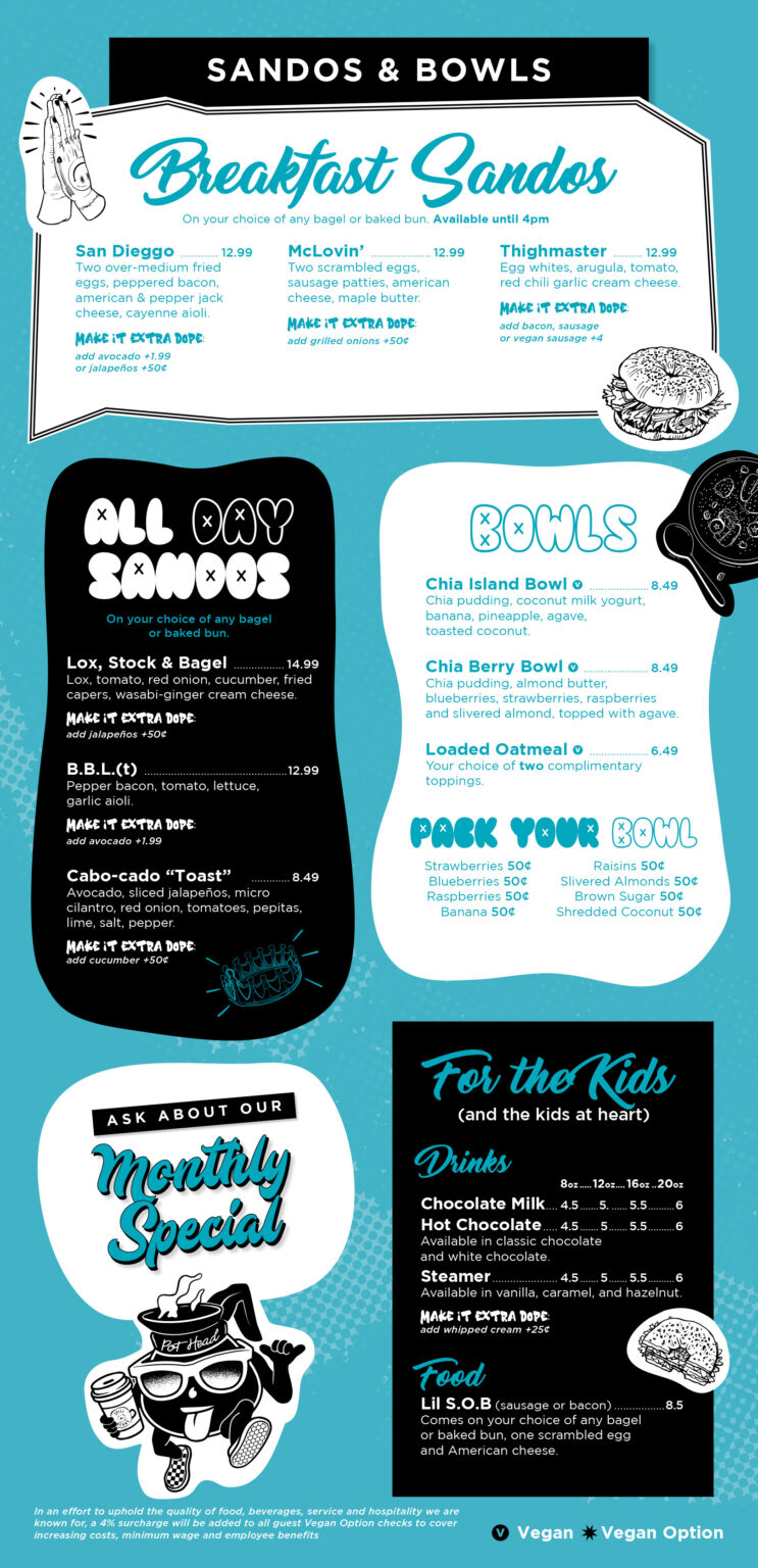 Menu - Spill The Beans