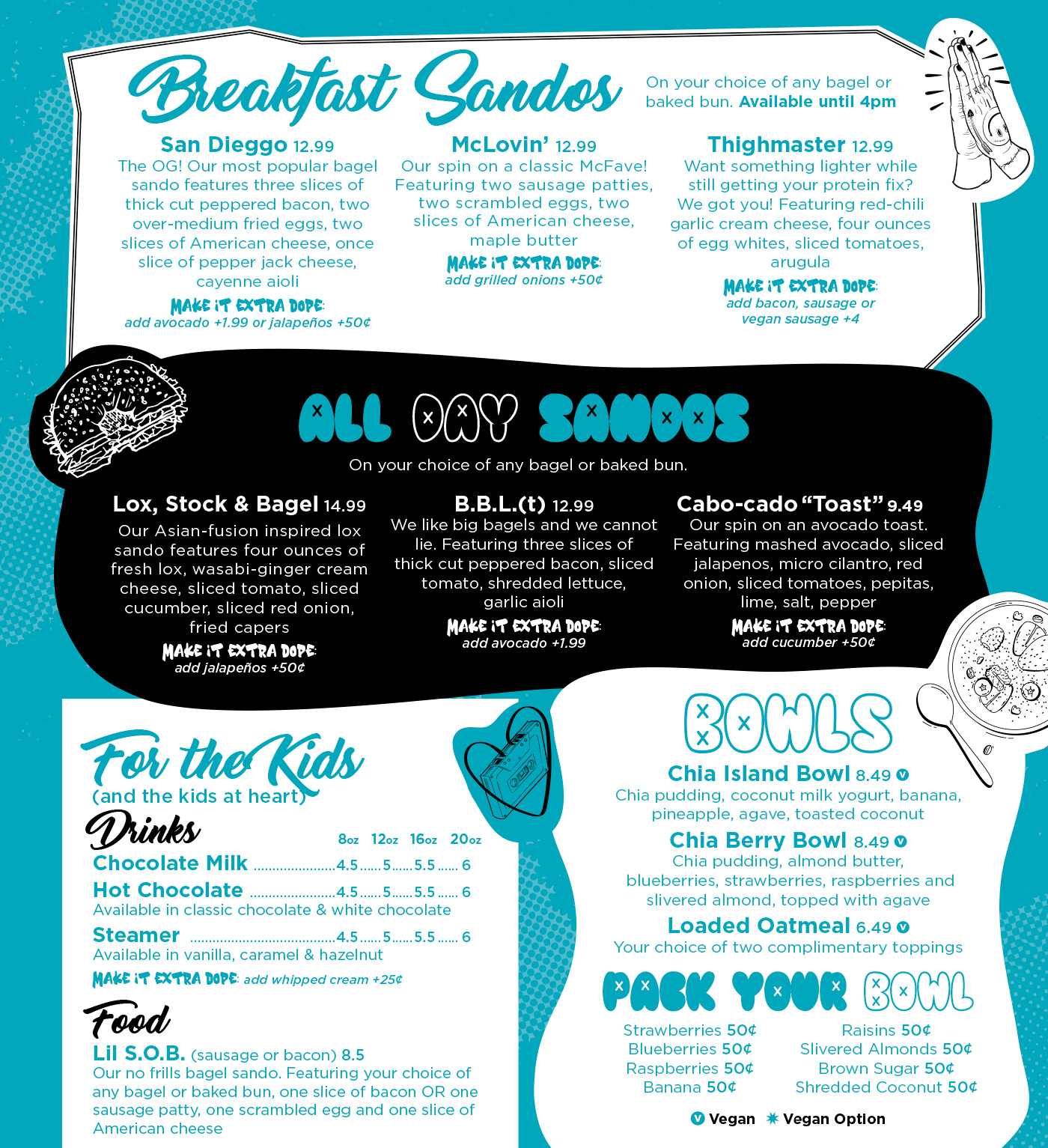 Menu - Spill The Beans